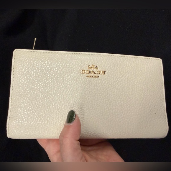 Coach | Bags | Coach Floral Print Medium Corner Zip Walletchalk ...